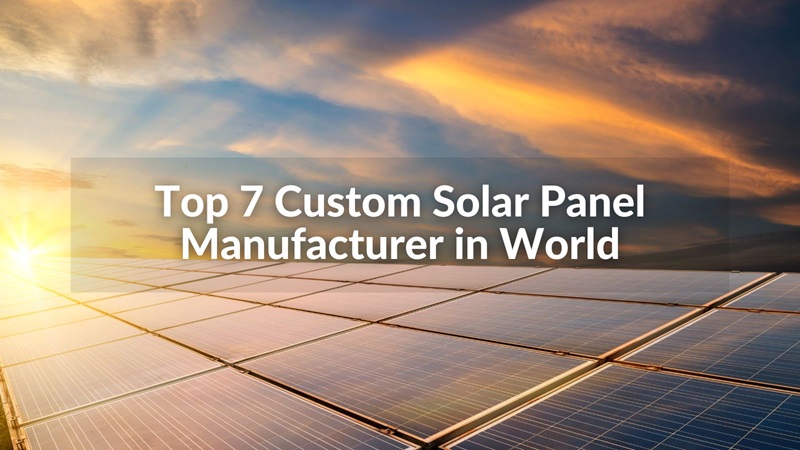 Top 7 Custom Solar Panel Manufacturer in World 2024